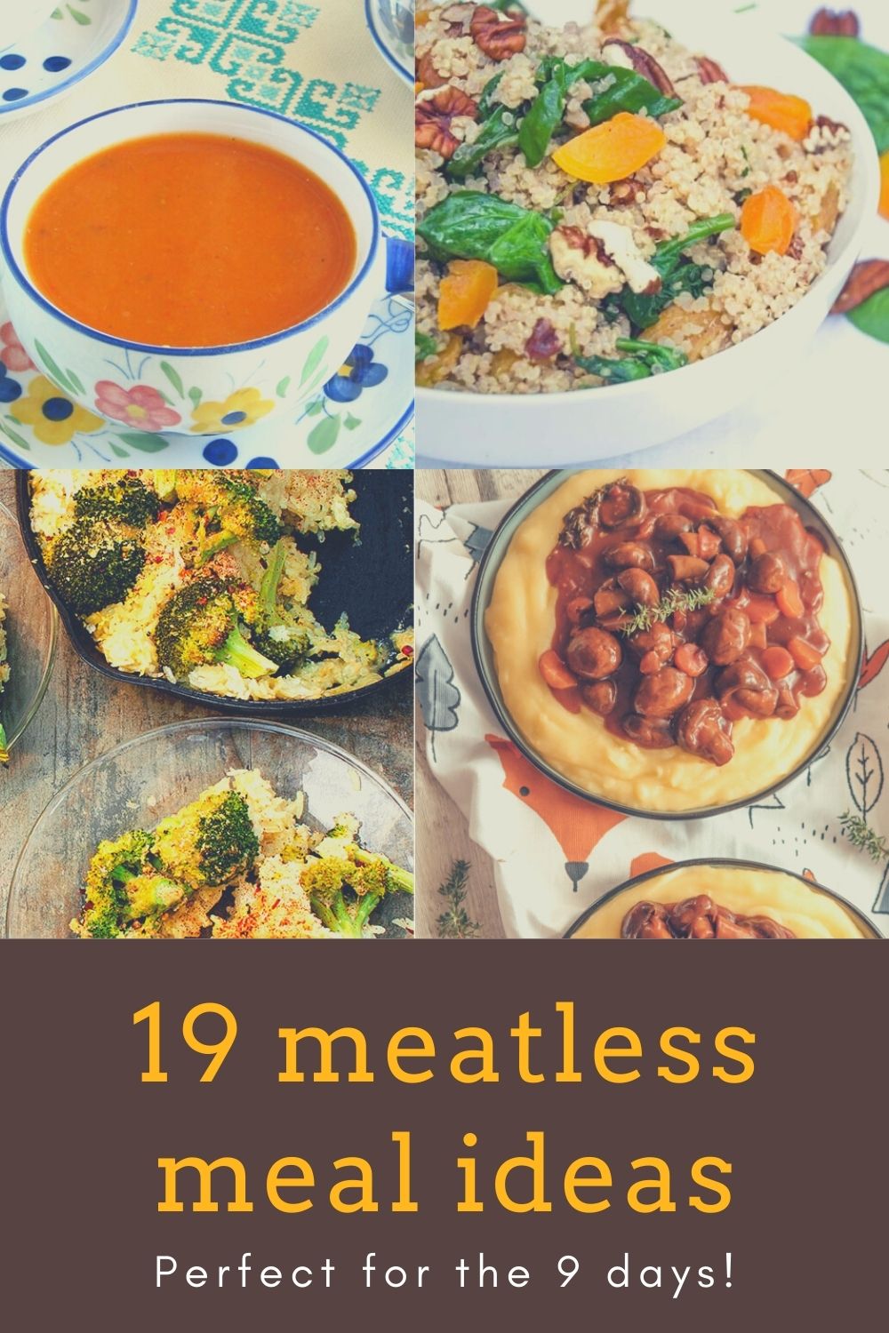 Meatless Meals (Unique Nine Days Meal Ideas) ⋆ Bites 'N Pieces